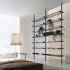 RIMADESIO WIND DESIGN BOEKENKAST IN GLAS EN ALUMINIUM