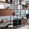 RIMADESIO WIND DESIGN BOEKENKAST IN GLAS EN ALUMINIUM