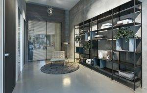 RIMADESIO WIND DESIGN BOEKENKAST IN GLAS EN ALUMINIUM